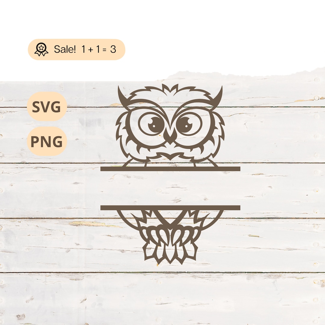 Owl Monogram SVG PNG, Bird SVG, Owl Shirt, Owl Tattoo, Owl Png, Nature ...