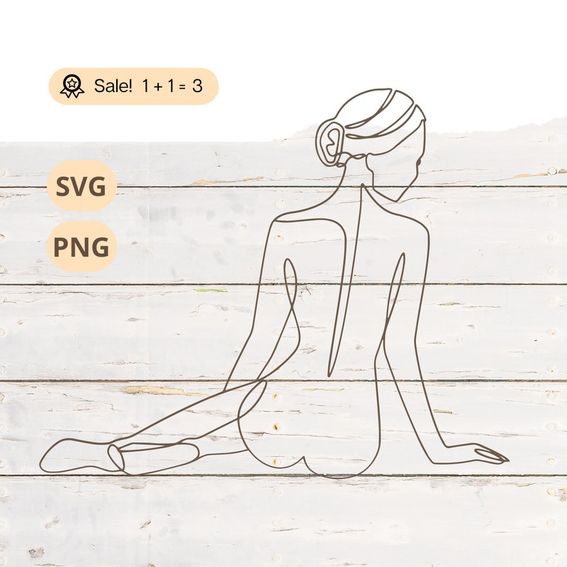 Line Art Woman Svg - Etsy