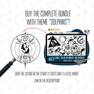 Boho Dolphins SVG PNG, Dolphin Svg, Dolphin Lover Svg, Boho Svg ...