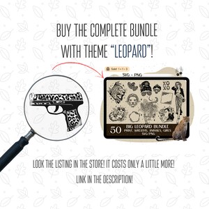 Leopard Print Gun SVG, Gun Svg, Leopard Print SVG, Automatic Pistol Svg ...