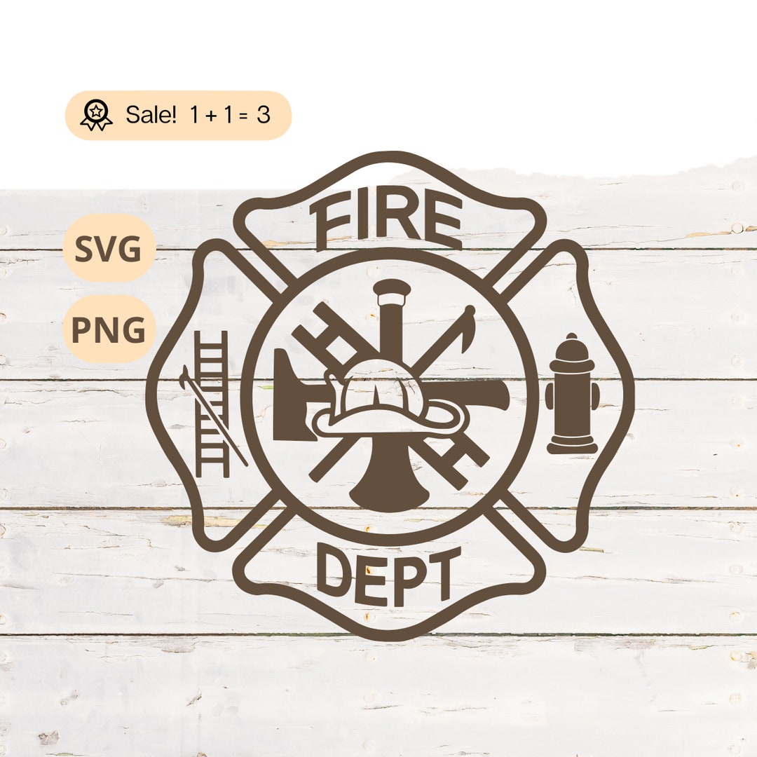 Fire Dept SVG PNG, Fire Department Logo Svg, Firefighter SVG, Maltese ...