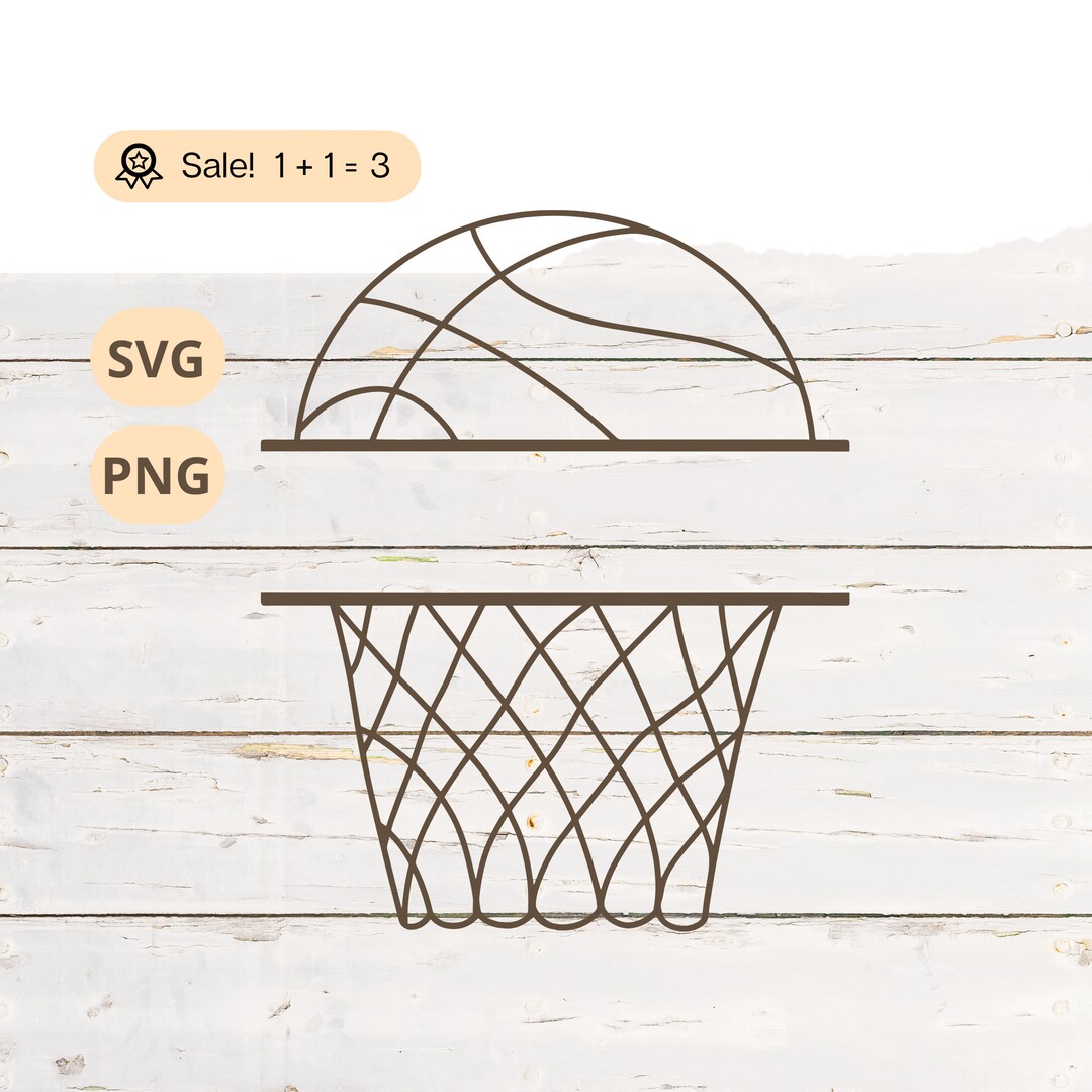 Basketball Split Monogram SVG PNG, Split Monogram Svg, Monogram SVG ...