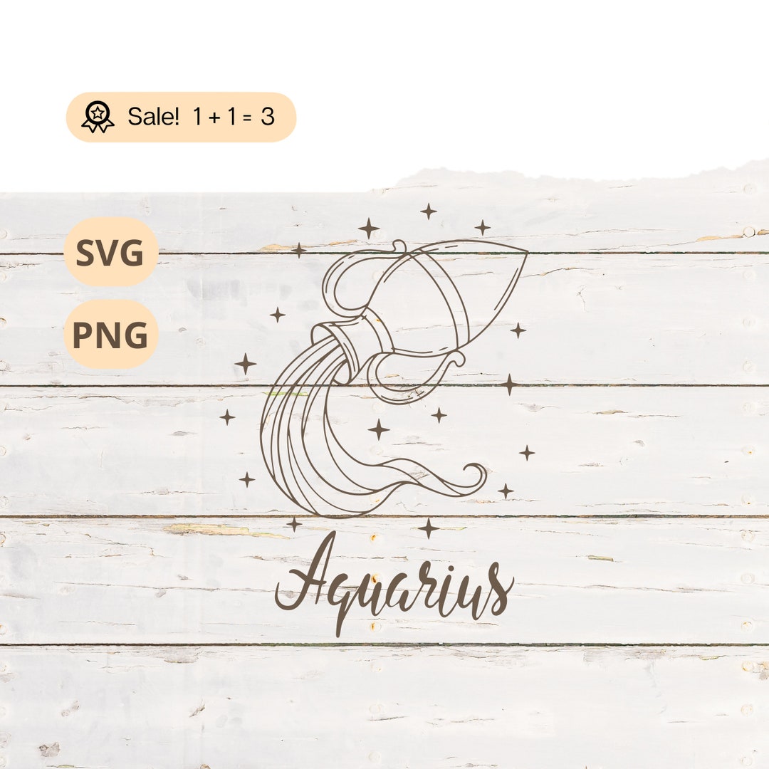 Aquarius SVG PNG, Astrology SVG, Aquarius Shirt, Tattoo, Horoscope Svg ...