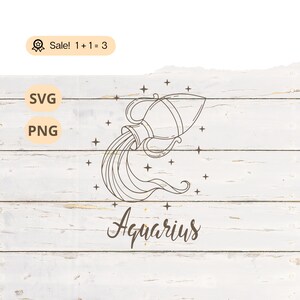 Aquarius SVG PNG, Astrology SVG, Aquarius Shirt, Tattoo, Horoscope Svg ...