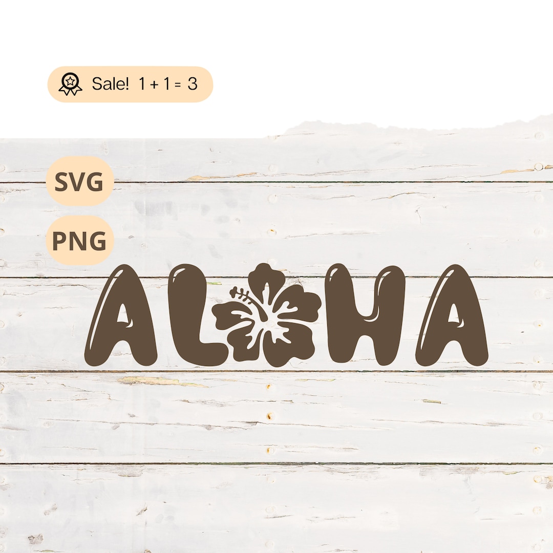 Aloha Tropical Flower SVG PNG, Aloha Svg, Hawaii Svg, Hawaiian Svg ...