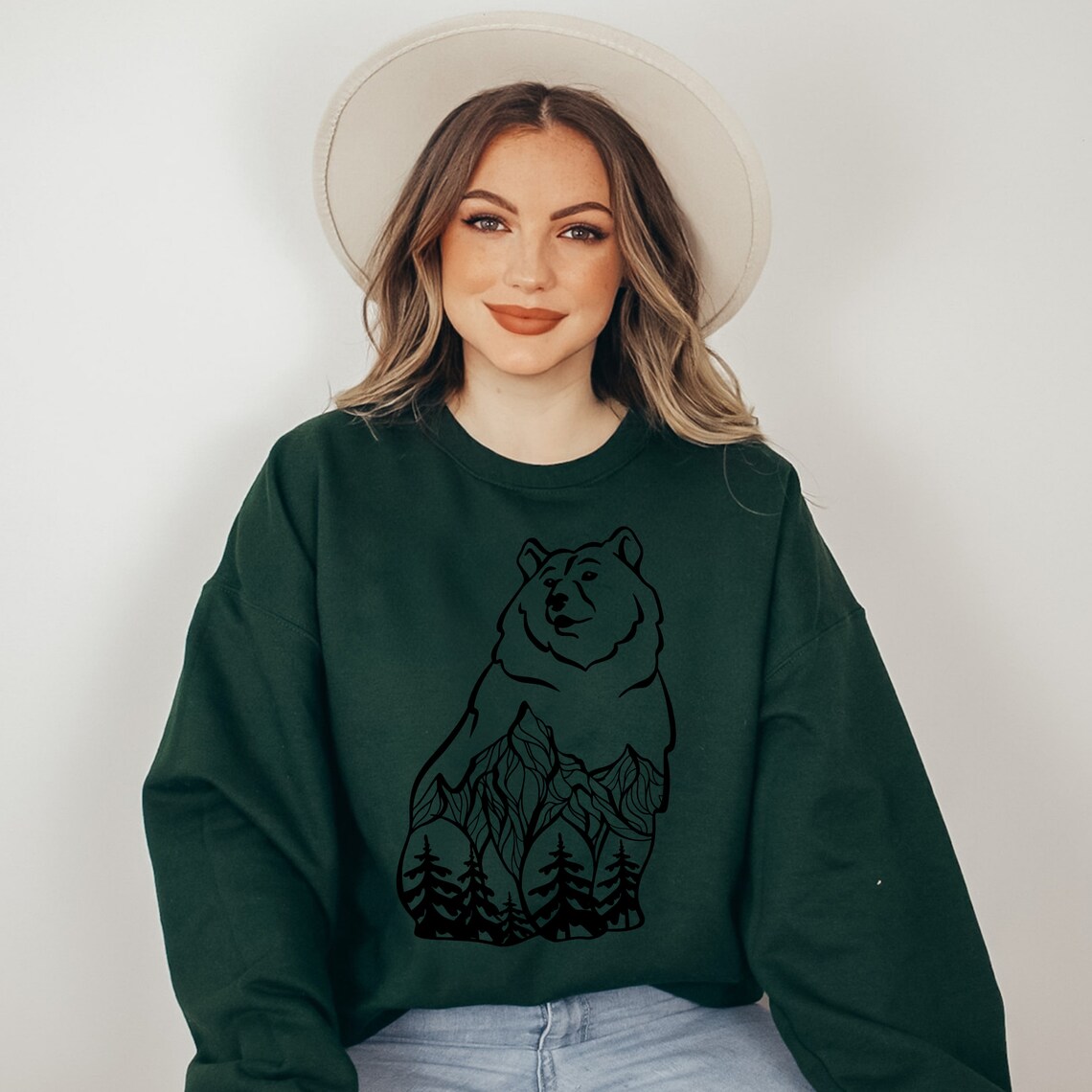 Bear Mountain Scene SVG, PNG, Adventure Landscape, Cricut - Etsy