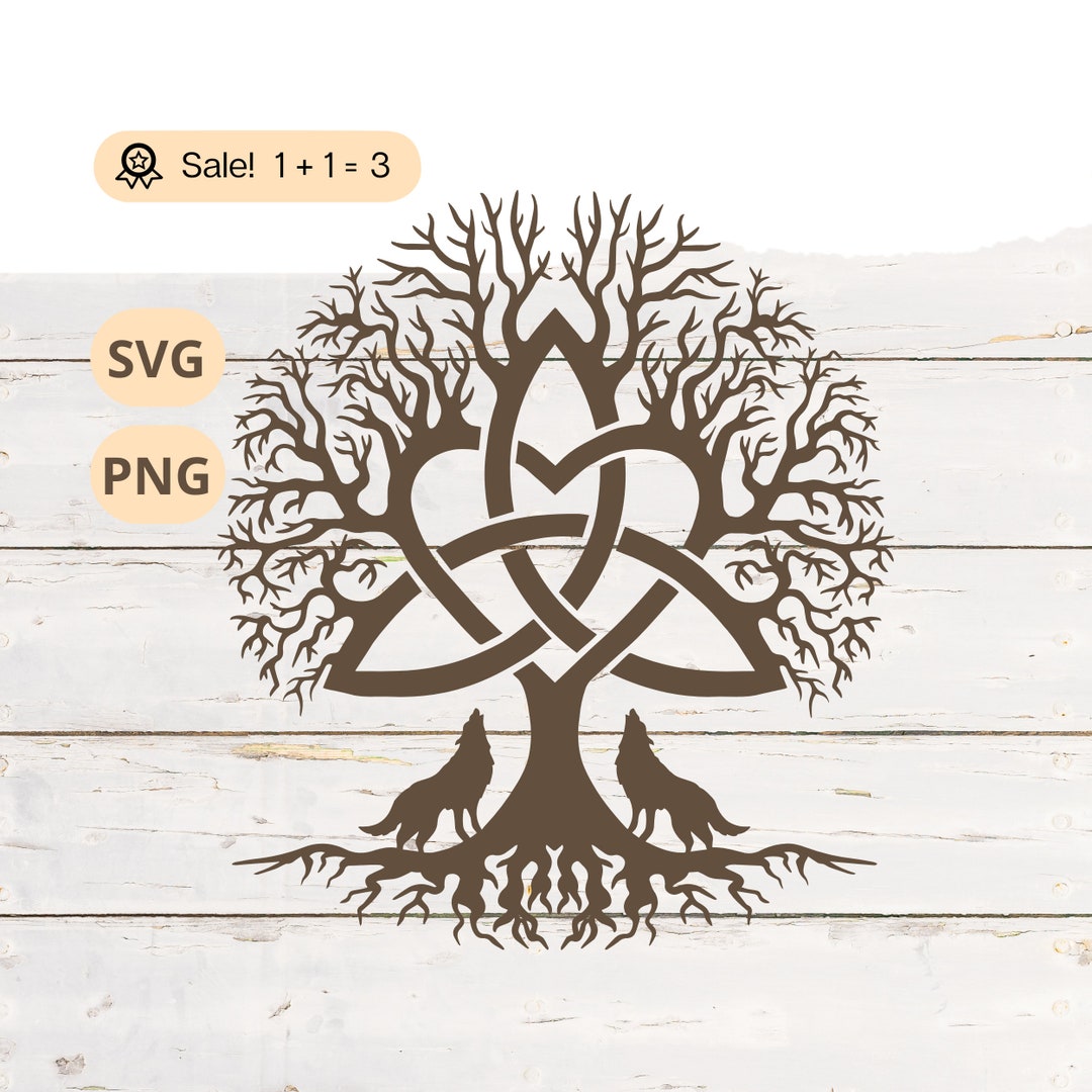 Tree of Life With Celtic Knot SVG PNG, Tree of Life Svg, Celtic Knot ...