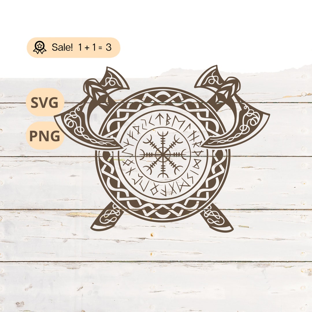 Viking Crossing Axes SVG PNG, Viking Svg, Viking Runes Svg, Celtic SVG ...