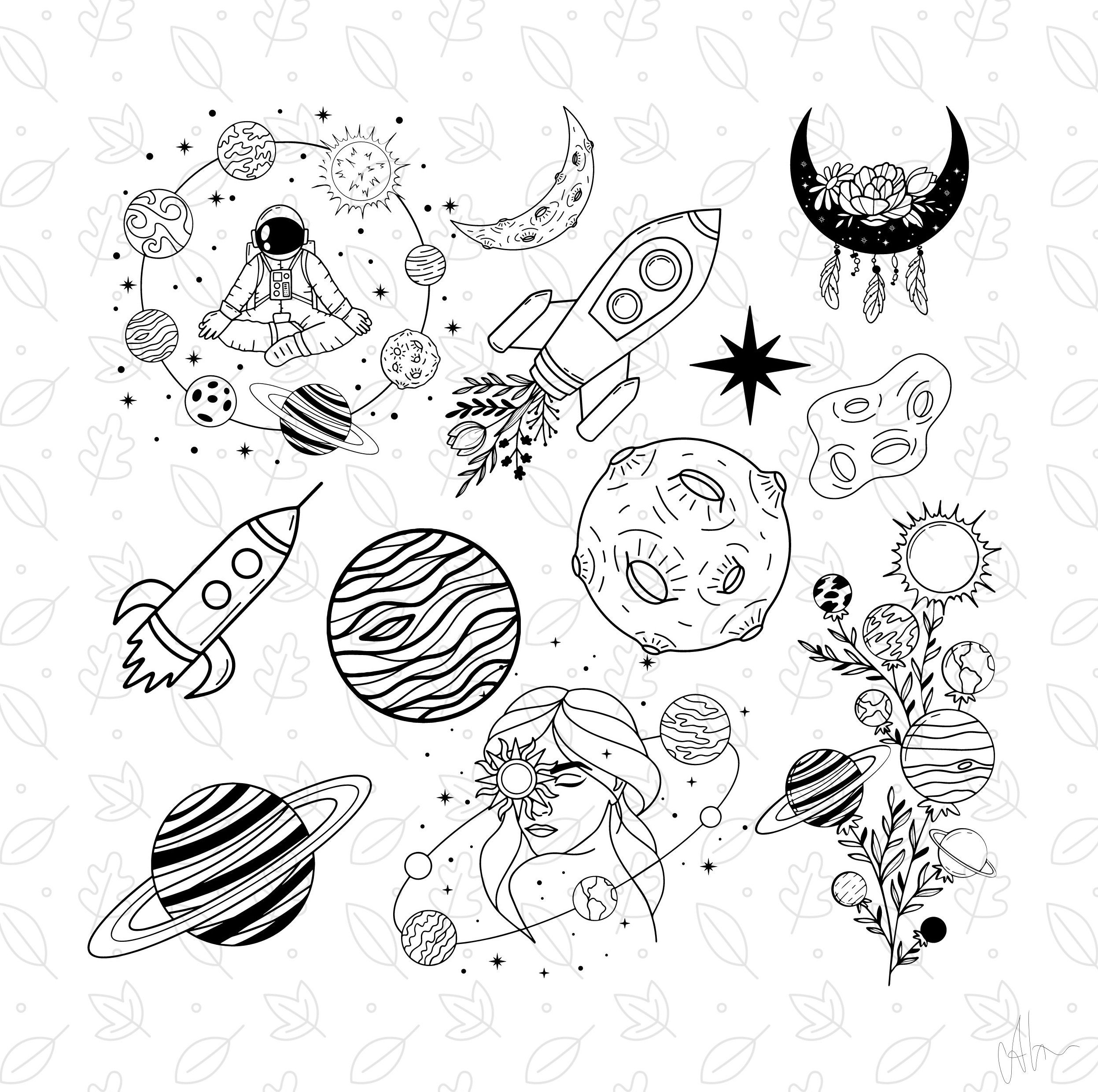 Outer Space Procreate STAMPS 40 Space Procreate Brushes - Etsy