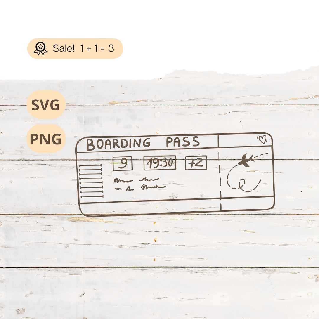 Boarding Pass SVG PNG, Travel SVG Adventure Svg Airplane Svg Journey ...