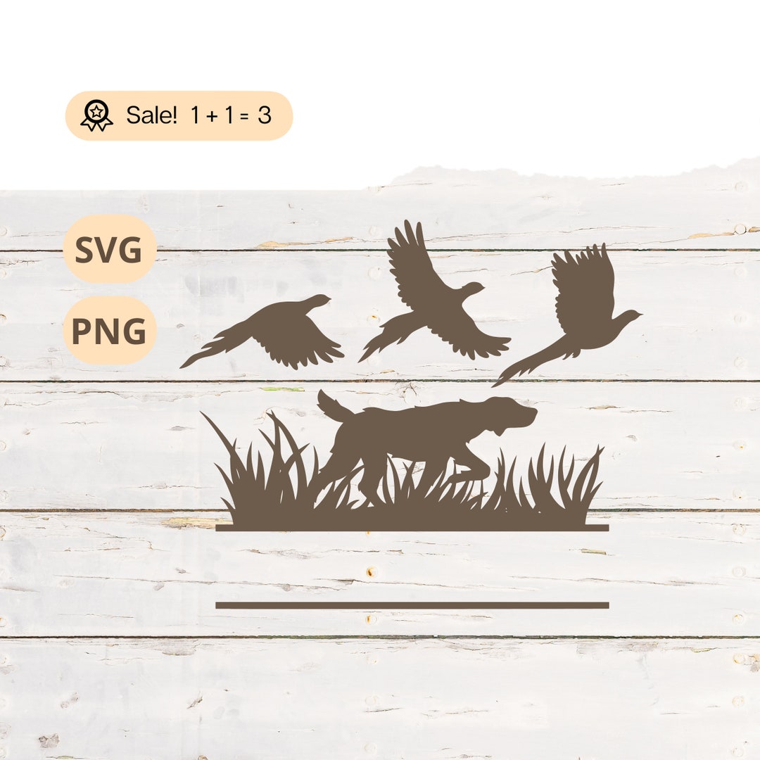 Hound Dog Hunting Scene SVG PNG, Hunter Clipart (cut File) - Etsy