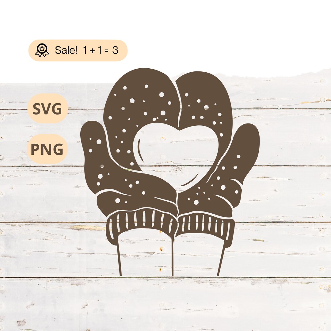 Winter Mittens With Snowball SVG PNG, Winter Svg, Mittens Svg, Snowball ...