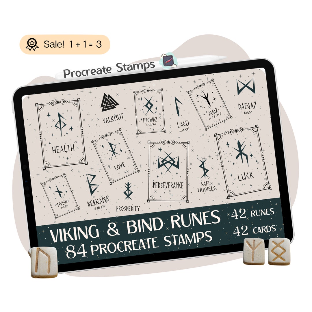 84 Vikings Runes Procreate STAMPS, Runes Procreate STAMPS, Viking Runes ...