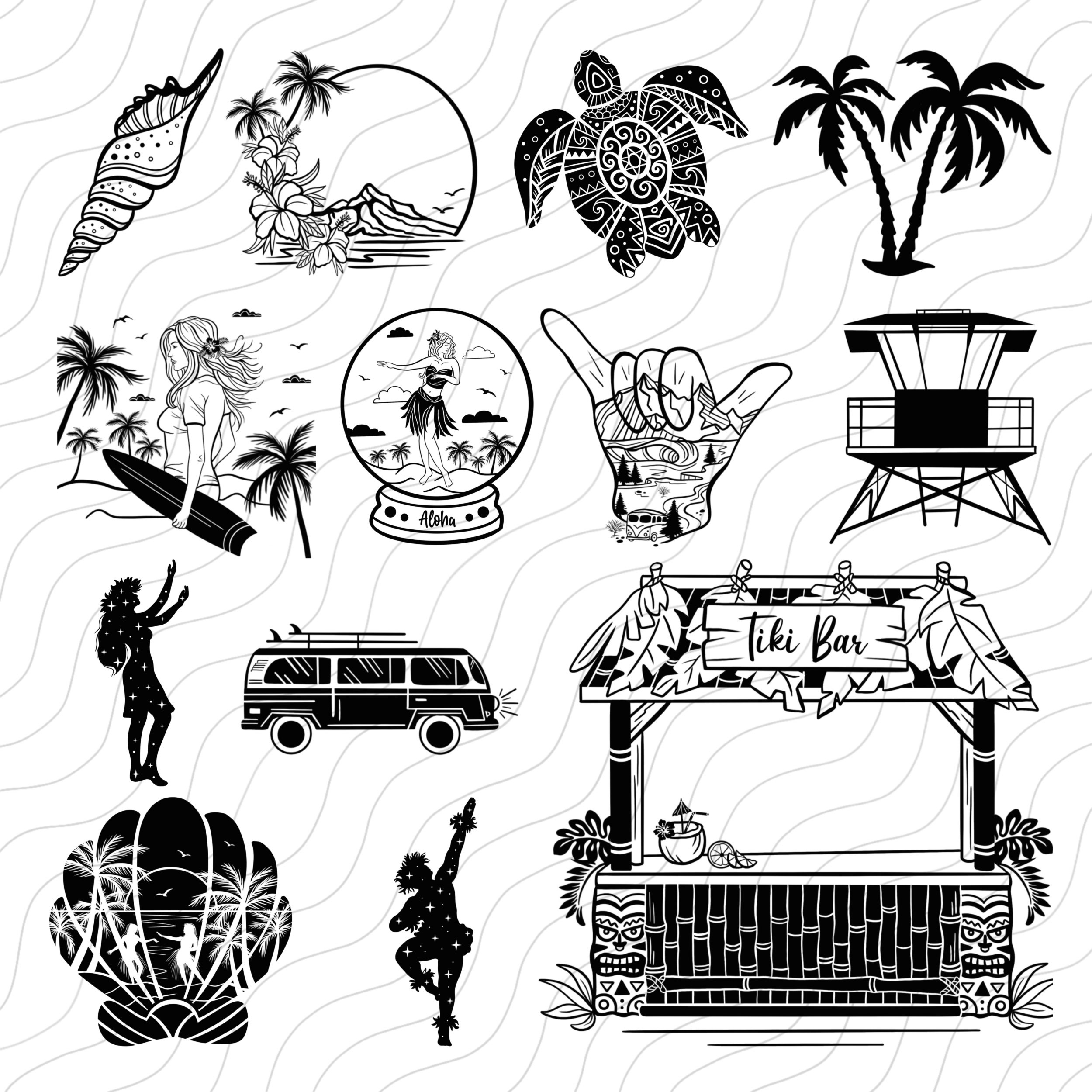 50 Hawaii SVG Hawaiian SVG Bundle Hawaiian Quotes Signs - Etsy Australia