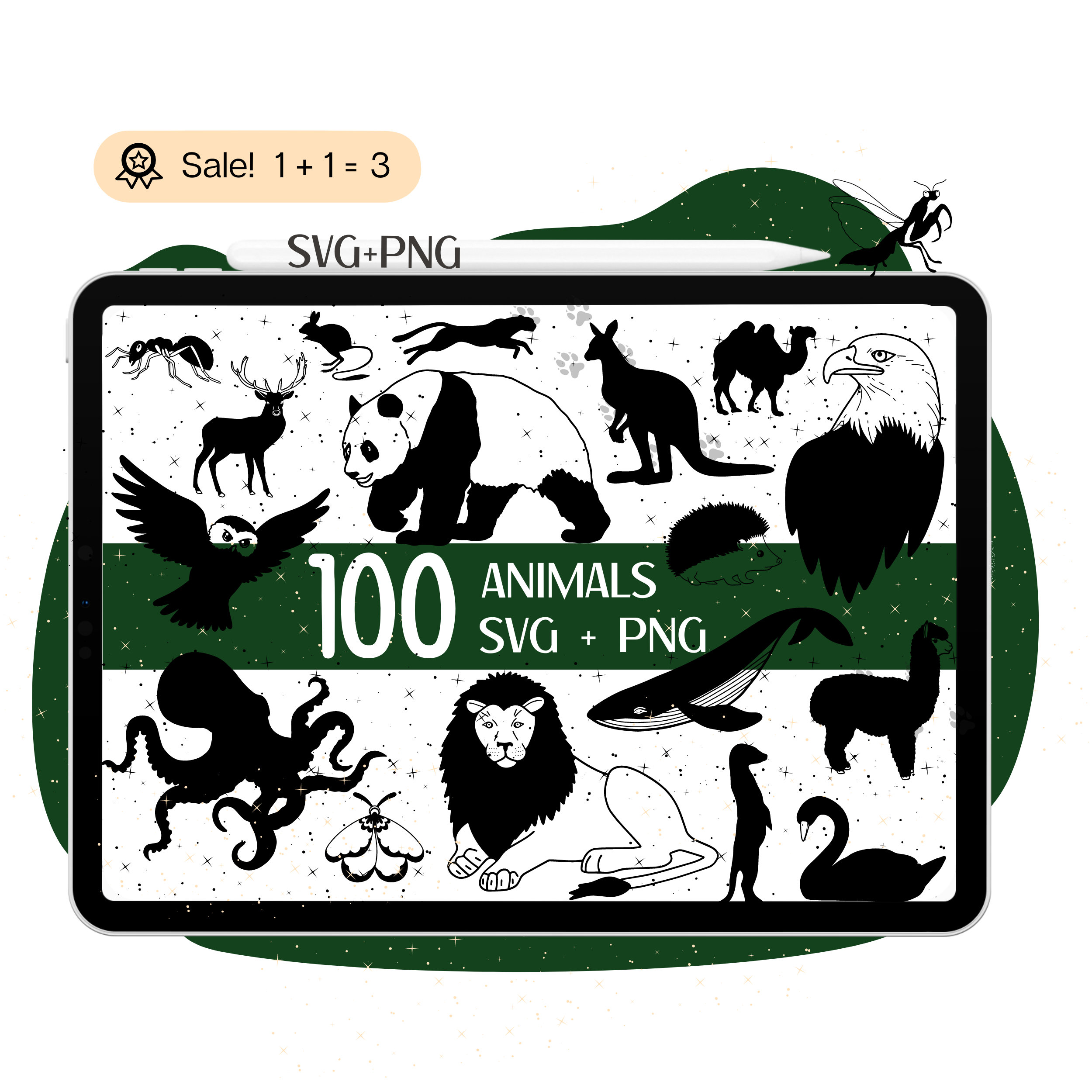 100 Animal SVG Bundle Animal Silhouette SVG Wild Animal SVG - Etsy UK