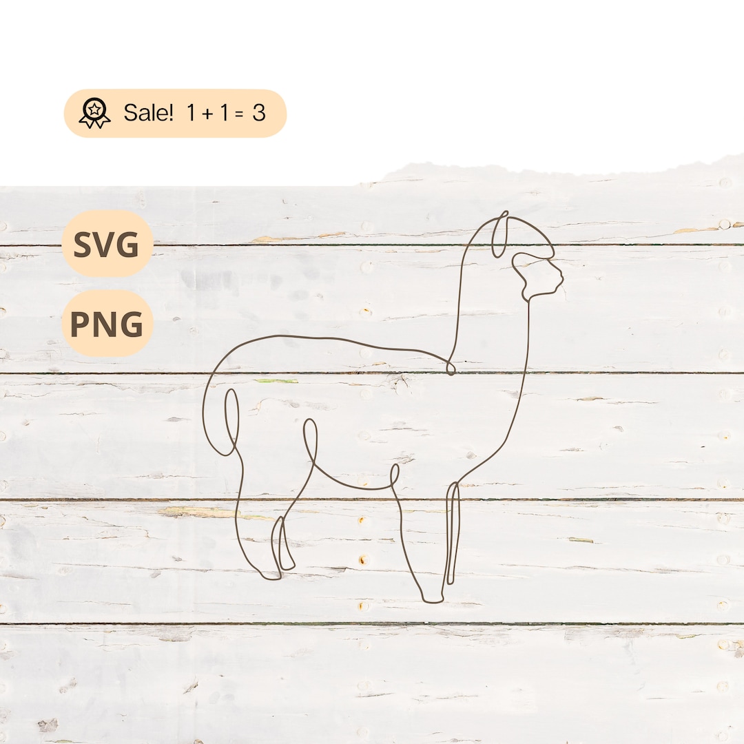 Llama SVG PNG, One Line SVG, Lama Shirt, Tattoo, Peace Svg, Cut File ...