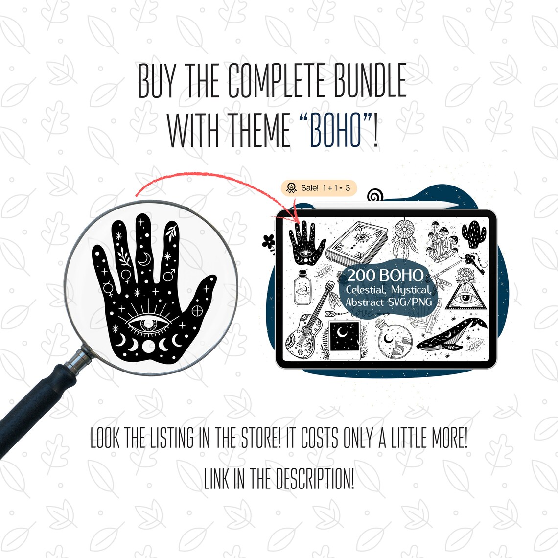 Evil Eye Handprint SVG, Boho Celestial Design (PNG, SVG) - Etsy