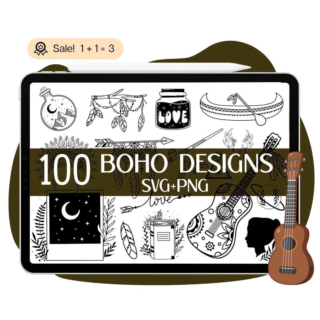 Hippie SVG Bundle, 100 Boho SVG, Bohemian SVG, Boho Svg Files for ...