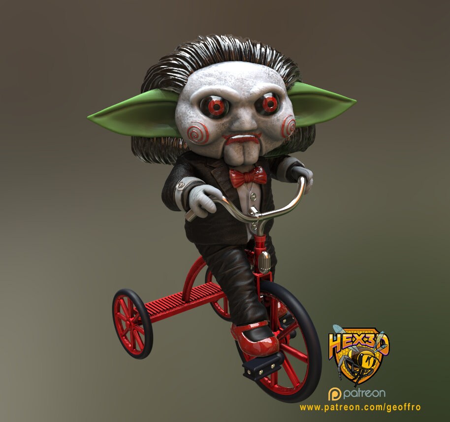 3D Printed/painted Grogu Horror Mashups, Christmas Gift, Halloween ...