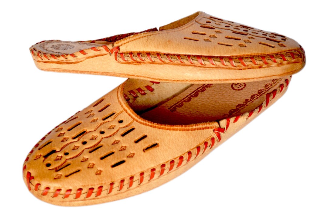 Mens Traditional Slippers All Leather House Slippers for Men - Etsy