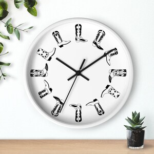 Cowboy Boots Wall Clock - Etsy