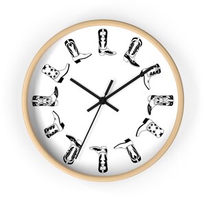 Cowboy Boots Wall Clock - Etsy