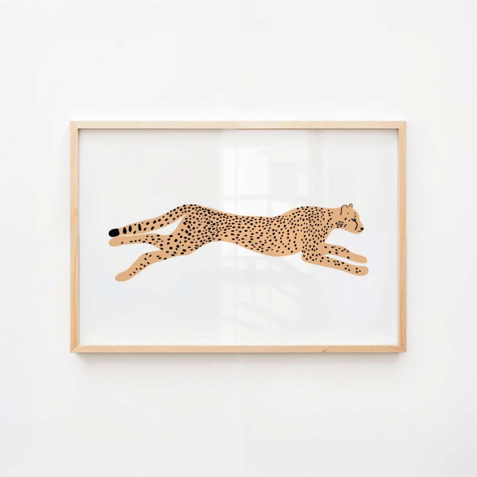 Cheetah Art Print: Modern Animal Poster - Etsy