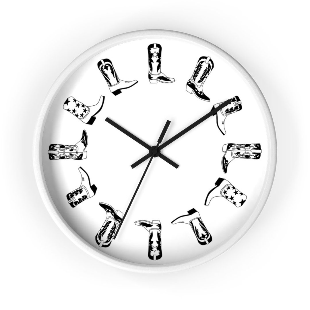 Cowboy Boots Wall Clock - Etsy
