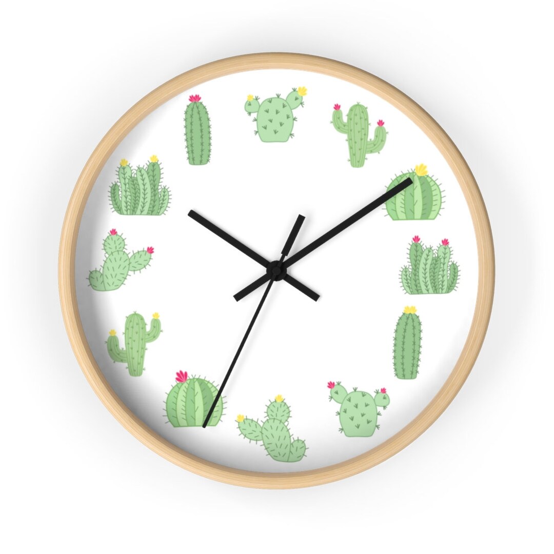 Cactus Wall Clock - Etsy