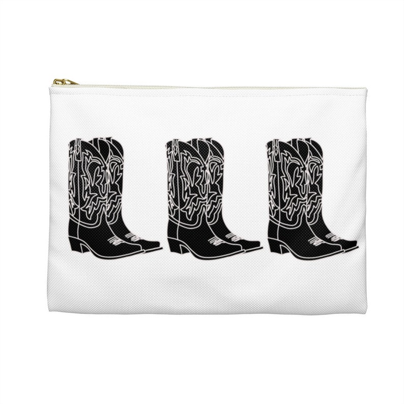 Black Cowboy Boots Accessory Pouch - Etsy