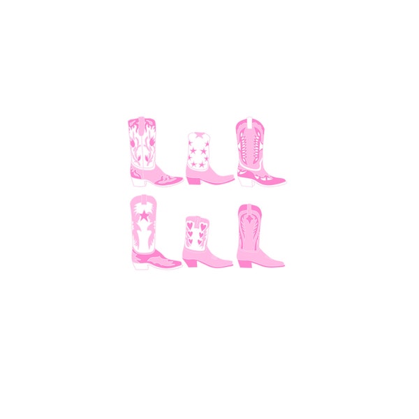 Pink Cowboy Boots - Etsy