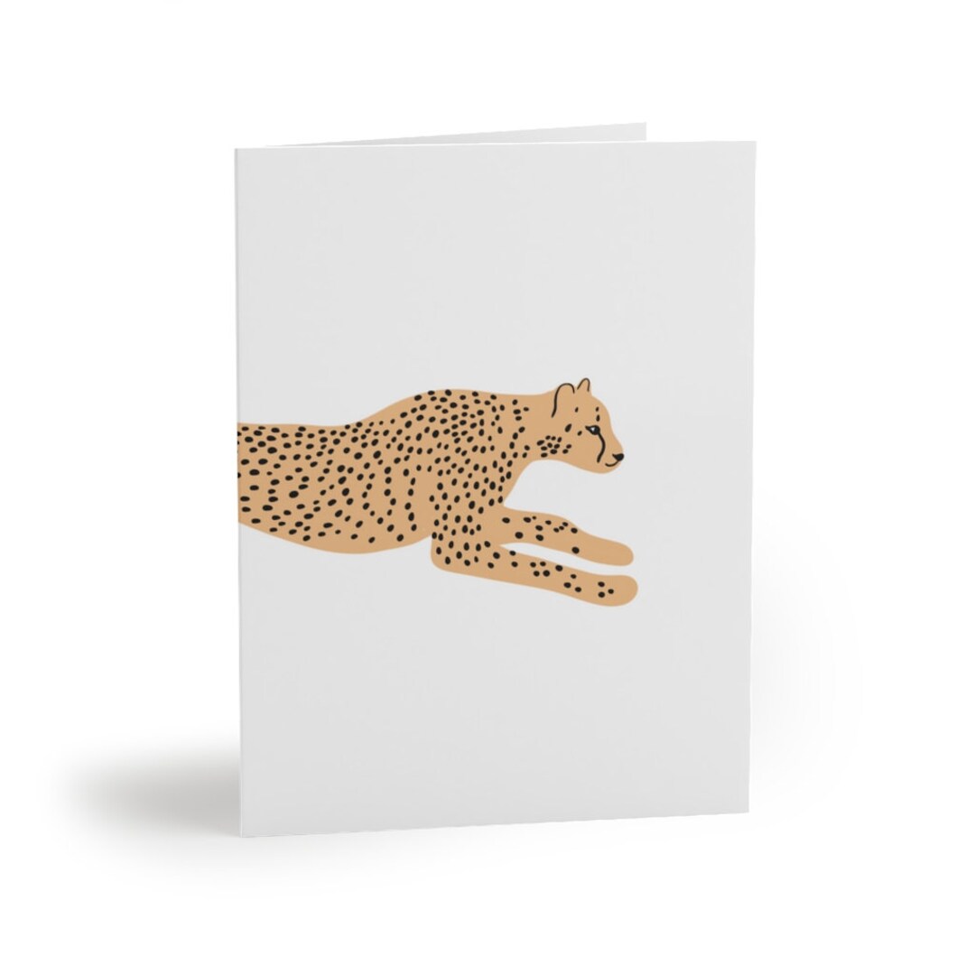 Cheetah Greeting Cards 8, 16, and 24 Pcs Thank You Notes Stationery - Etsy