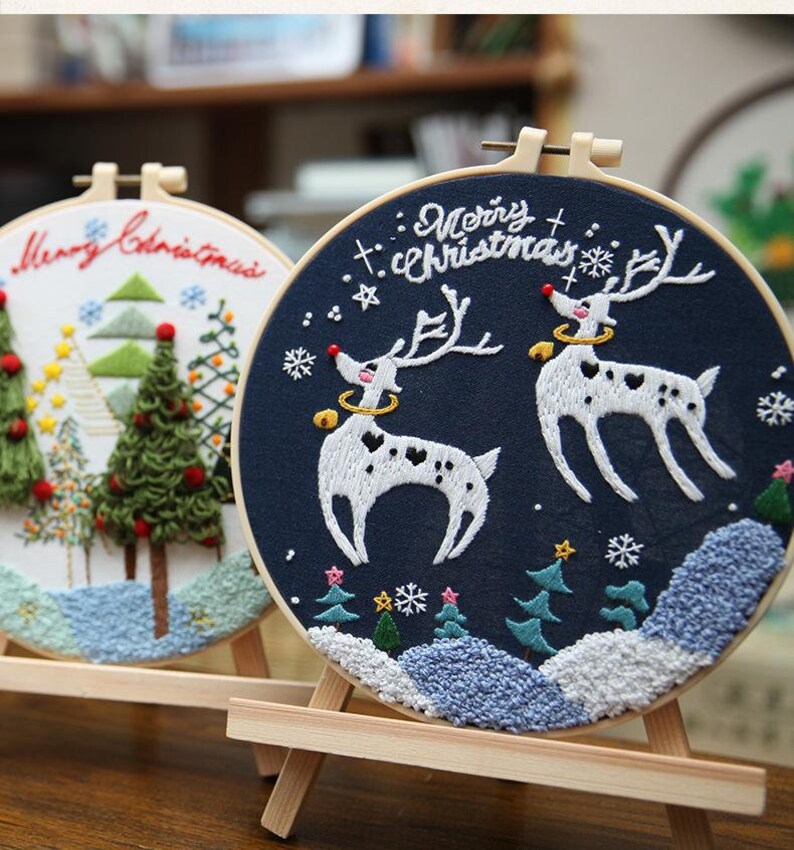 Embroidery Kit for Beginner Christmas Craft Kit Handmade - Etsy