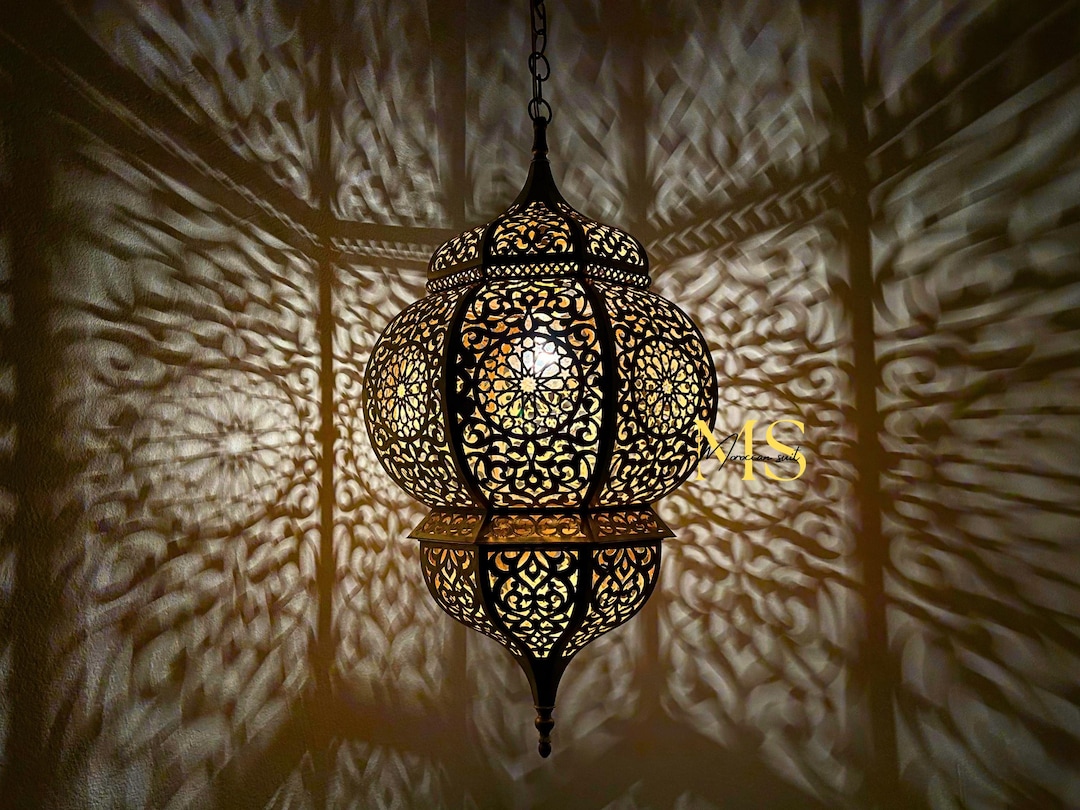Moroccan Brass Pendant Lamp, Pendant Lamp, Brass Pendant Lamp, Moroccan ...