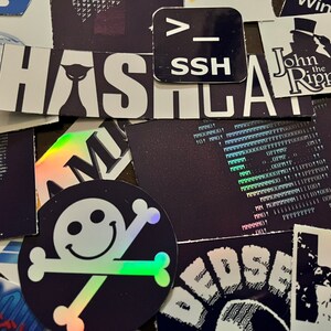 10 Random Hacker Culture Holo Stickers - Etsy