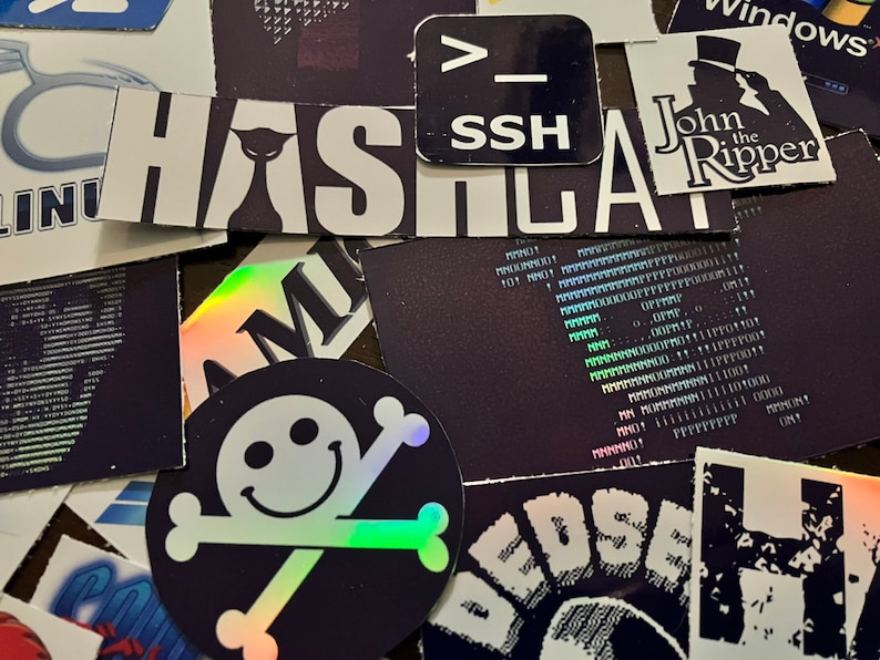 10 Random Hacker Culture Holo Stickers - Etsy
