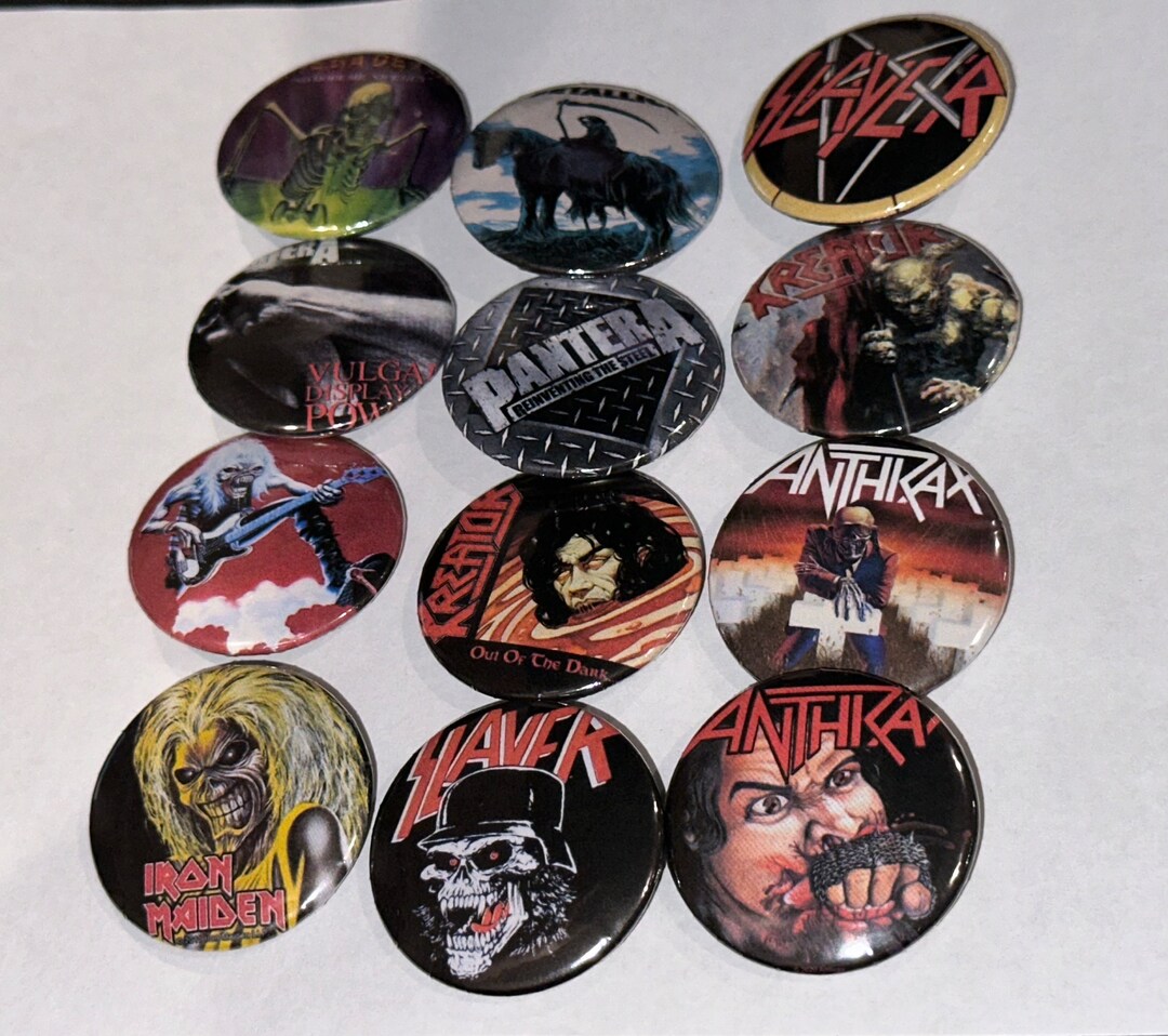 12 Random HEAVY METAL Pins - Etsy