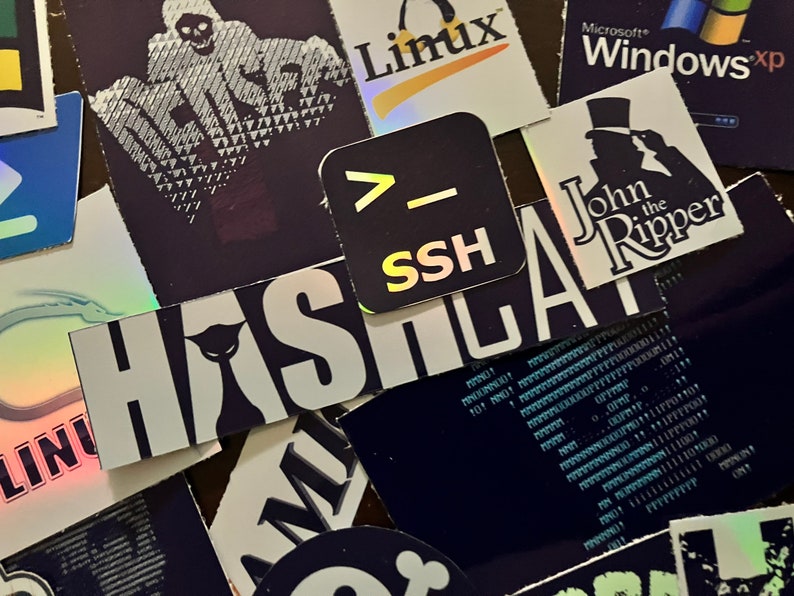 10 Random Hacker Culture Holo Stickers - Etsy