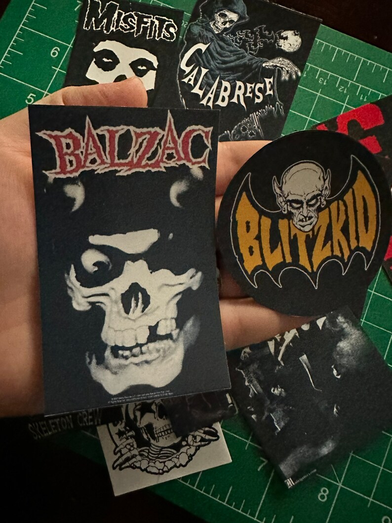 15 Random HORROR PUNK Stickers - Etsy