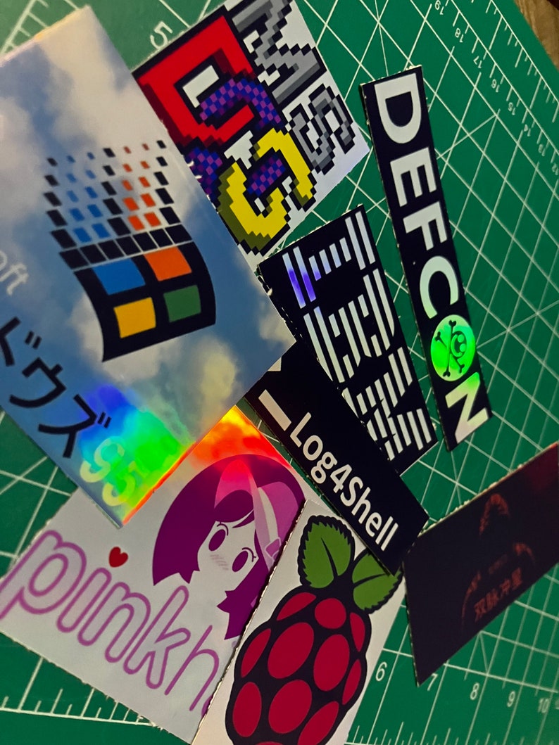 10 Random Hacker Culture Holo Stickers - Etsy