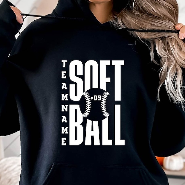 Personalized Girls Softball Sweatshirt - Etsy
