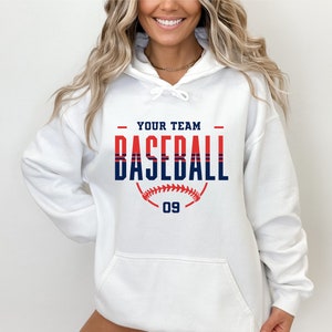 Custom Baseball Hoodie, Personalized Baseball Sweat, Baseball Team Name ...