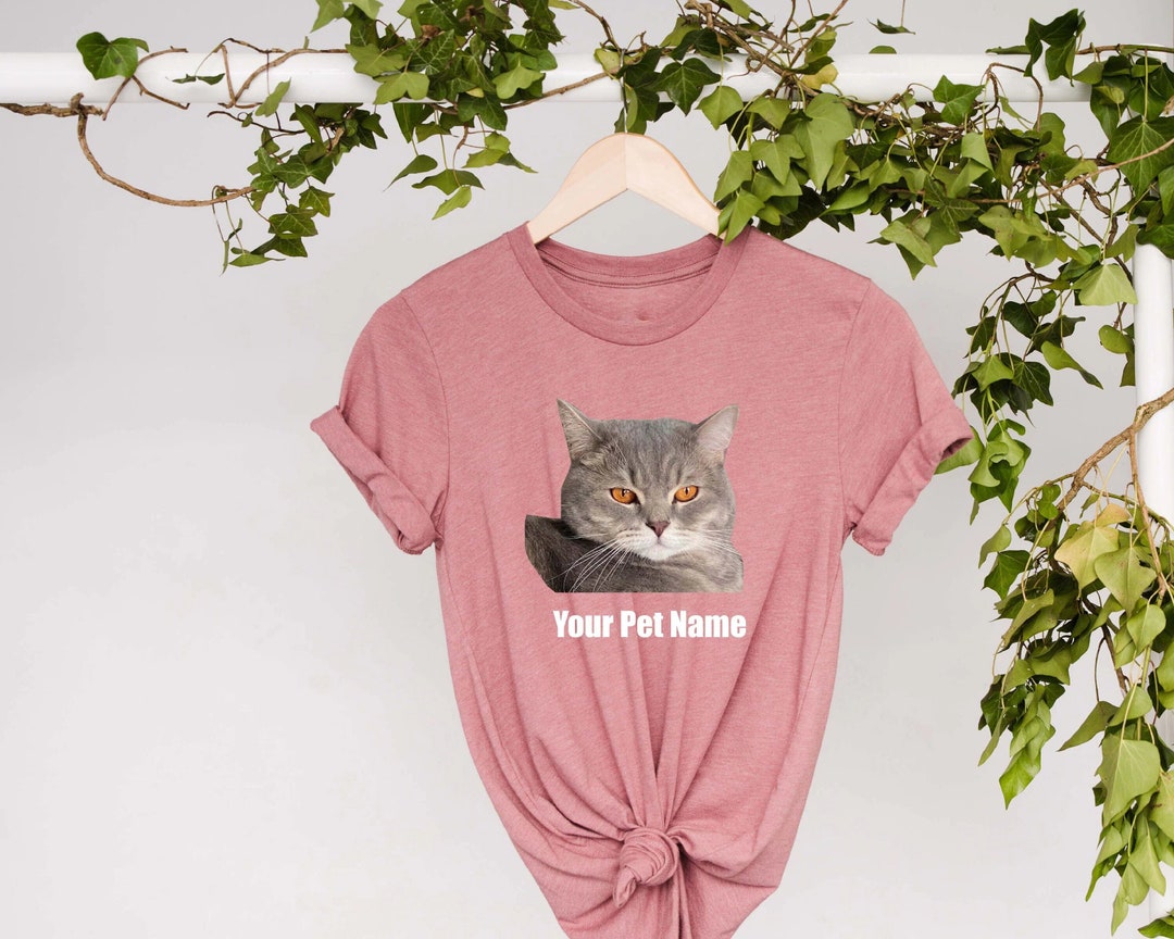 Custom Cat Shirt, Custom Pet Shirt, Custom Cat Photo Shirt, Custom ...