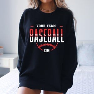 Custom Baseball Hoodie, Personalized Baseball Sweat, Baseball Team Name ...