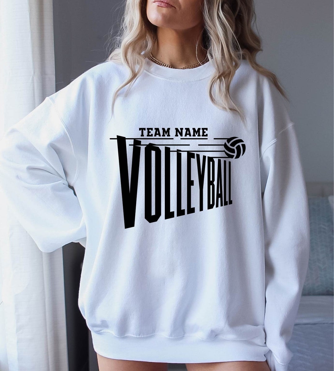 Custom Volleyball Hoodie, Personalized Volleyball Sweatshirt ...