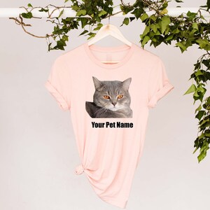 Custom Cat Shirt, Custom Pet Shirt, Custom Cat Photo Shirt, Custom ...