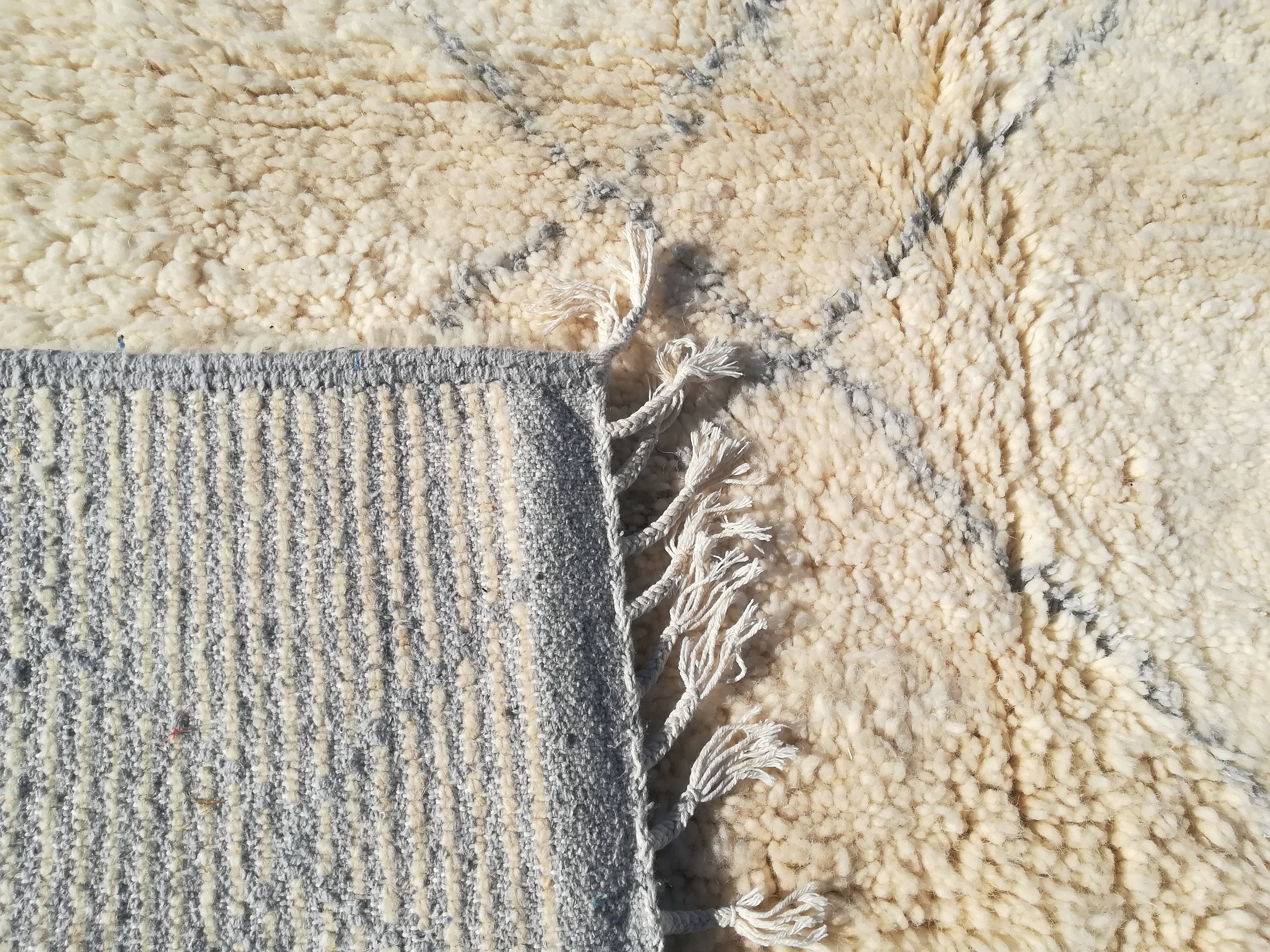 Berber Rug, Teppich, Handmade Rug, Gray Lines Rug, Beni Ourain Rug ...