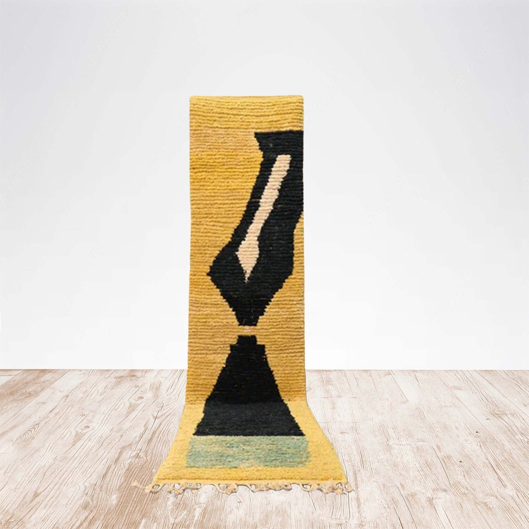 Tapis De Couloir, Tapis Beni Ourain, Tapis Marocain, Tapis Tissé à La Main, Tapis Berbère, Tapis ...
