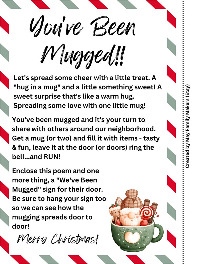 You've Been Mugged Printable, Mugged Printable, Mugging Printable ...