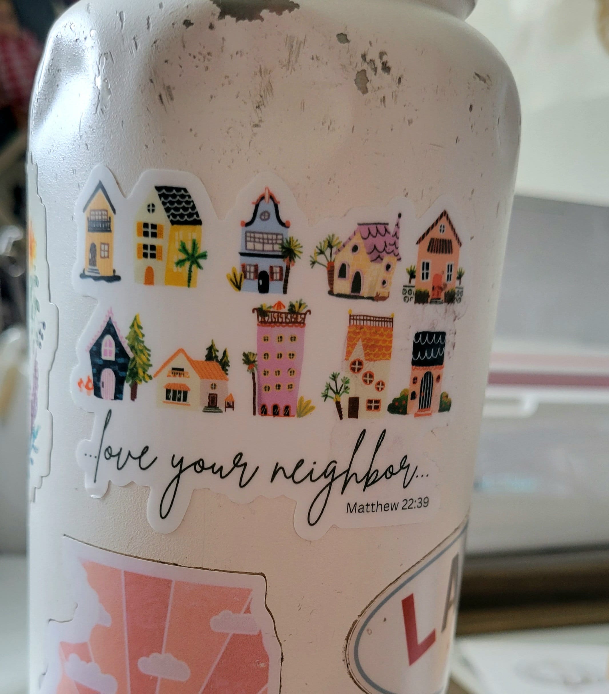 Love Thy Neighbor Sticker, Love Your Neighbor Sticker, Matthew 22 ...